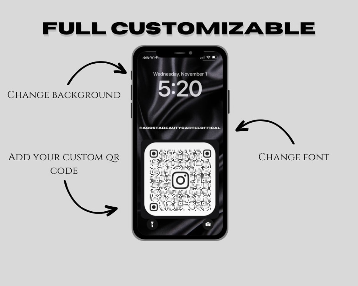 IPhone Wallpaper Template - Qr Code Buisness Wallpaper,lash Tech ...