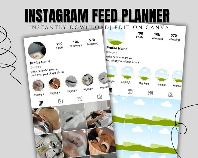 Instagram Feed Template Editable Canva Templates for Feed, Reels ...