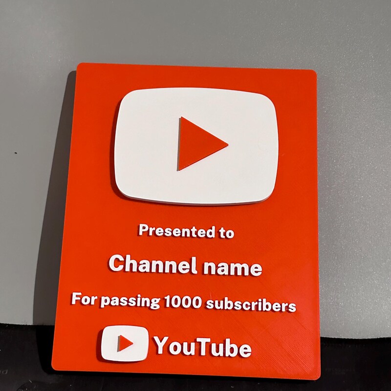 Youtube Plaque - Etsy UK