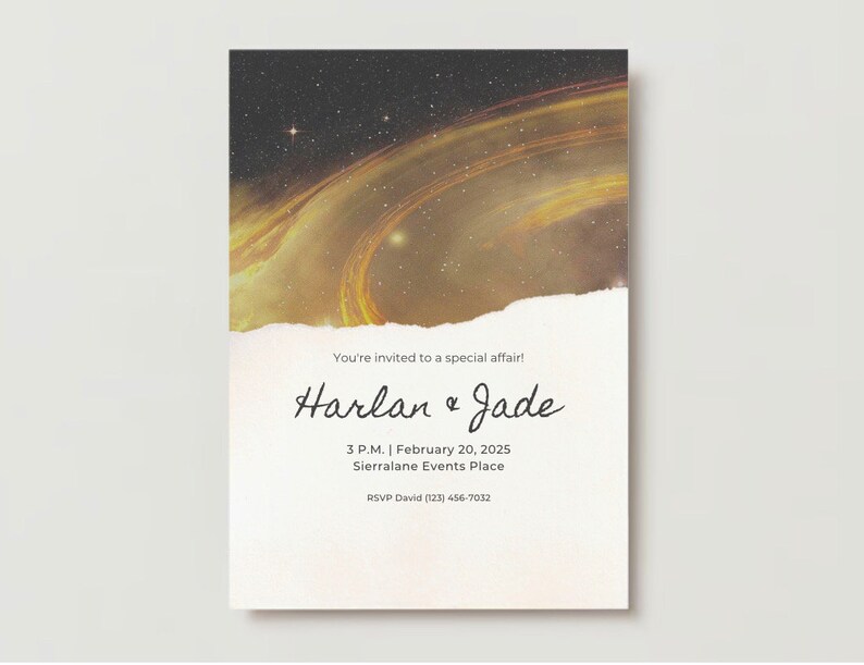Galaxy Walk Wedding Invitation - Etsy
