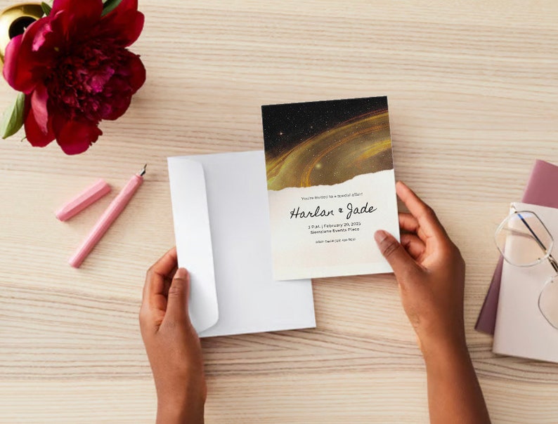 Galaxy Walk Wedding Invitation - Etsy