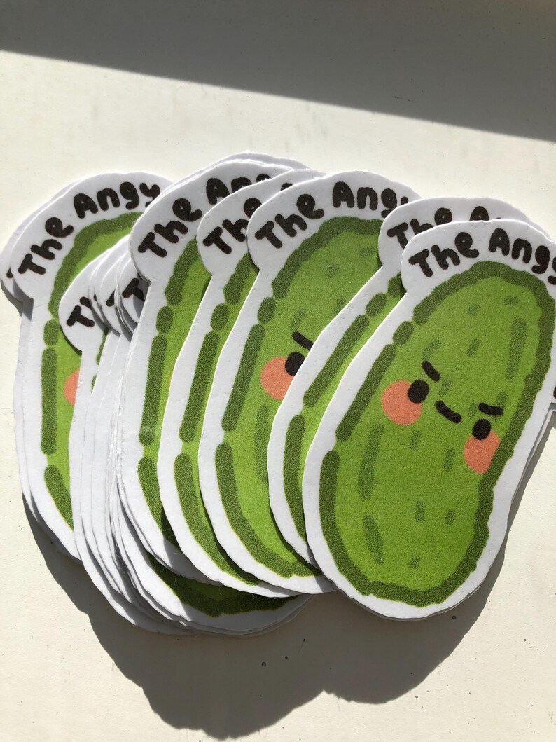 The Angy Pickle Sticker - Etsy