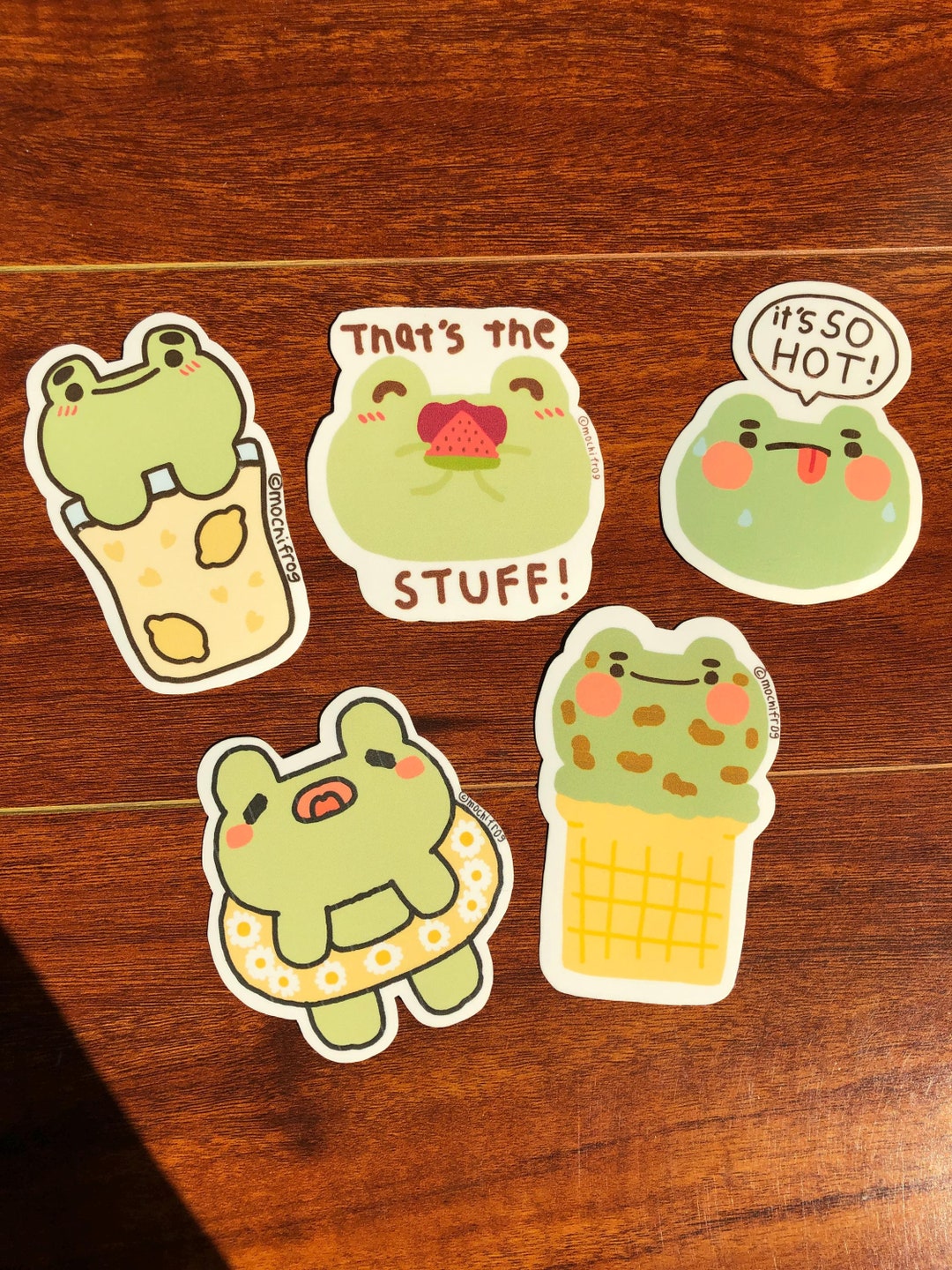 Summer Frog Stickers (set of 2 Stickers) - Etsy
