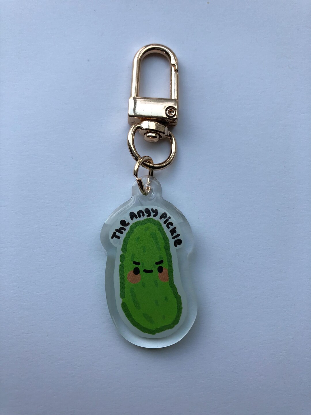 The Angy Pickle Acrylic Keychain - Etsy