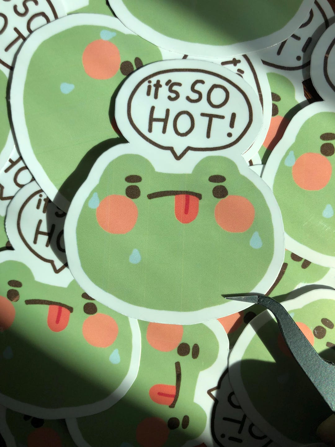 Summer Frog Stickers set of 2 Stickers - Etsy