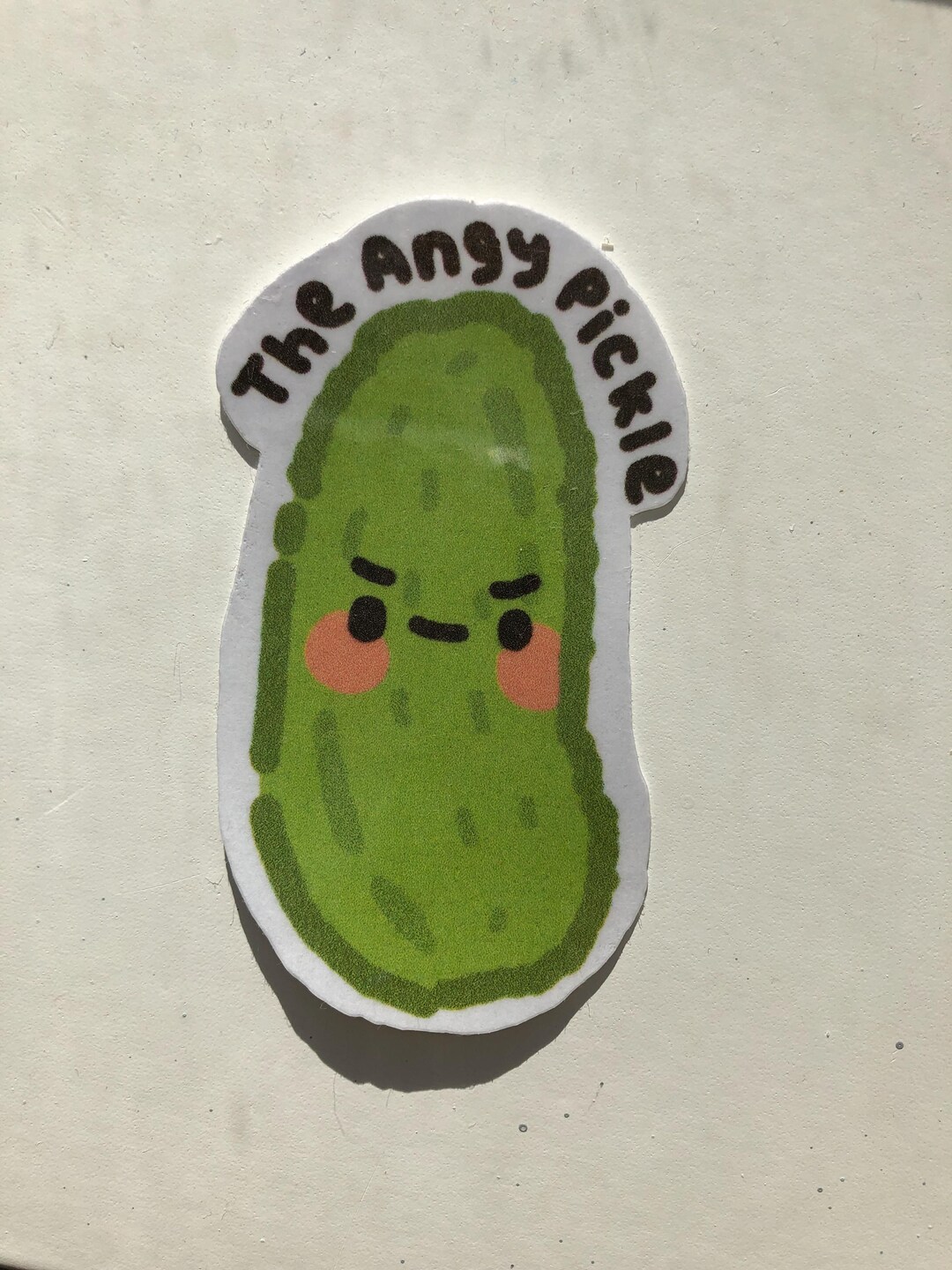 The Angy Pickle Sticker - Etsy