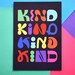 KIND - A4 Typographic Print - Etsy