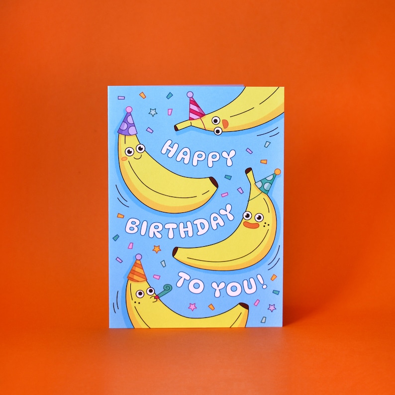 Happy Birthday Bananas / Fun Birthday Card / Party Bananas Card / Happy ...