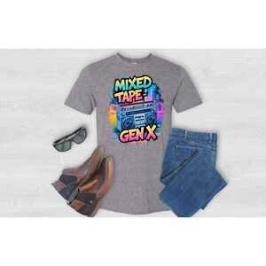 Retro Gen X Mixed Tape Boom Box Graphic for 80s Nostalgia - Etsy