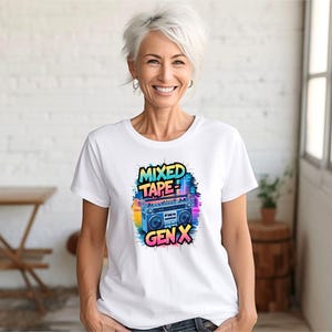 Retro Gen X Mixed Tape Boom Box Graphic for 80s Nostalgia - Etsy