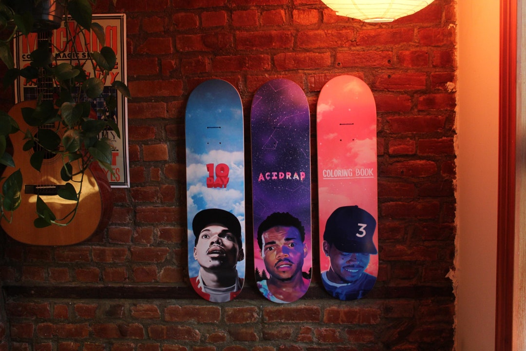 Chance the Rapper Inspired Skateboard Wall Art | 3 Album Piece, 10 Day ...
