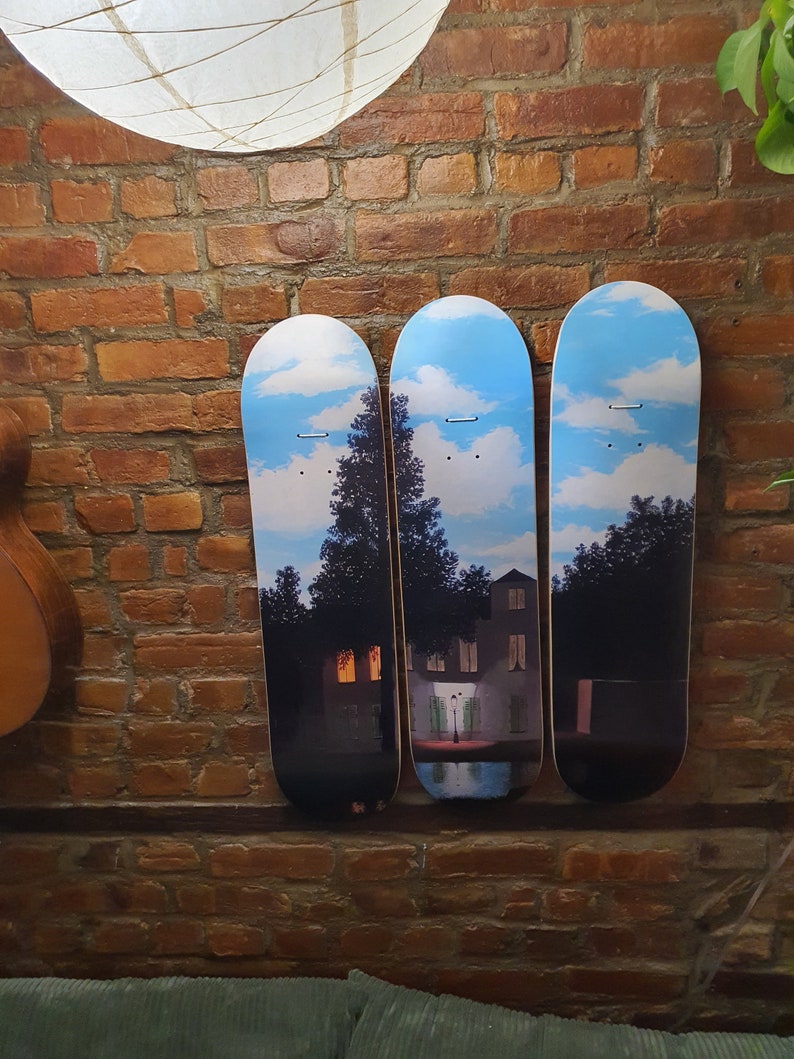 Rene Magritte Day Night Modern Art Triptych Skateboard Set - Etsy