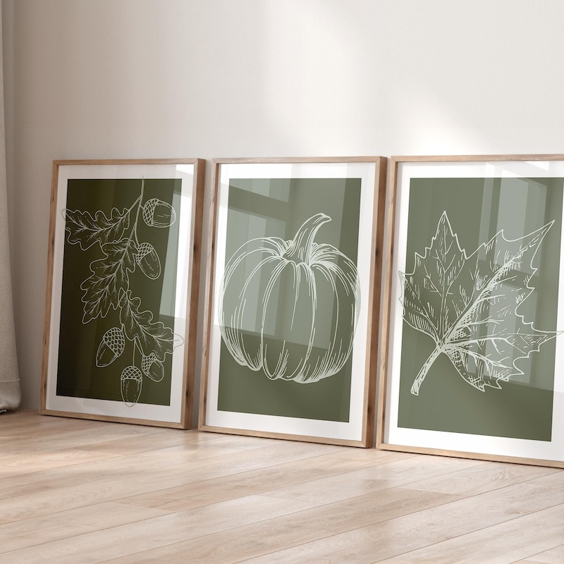 Hello Fall Wall Art Set - Etsy