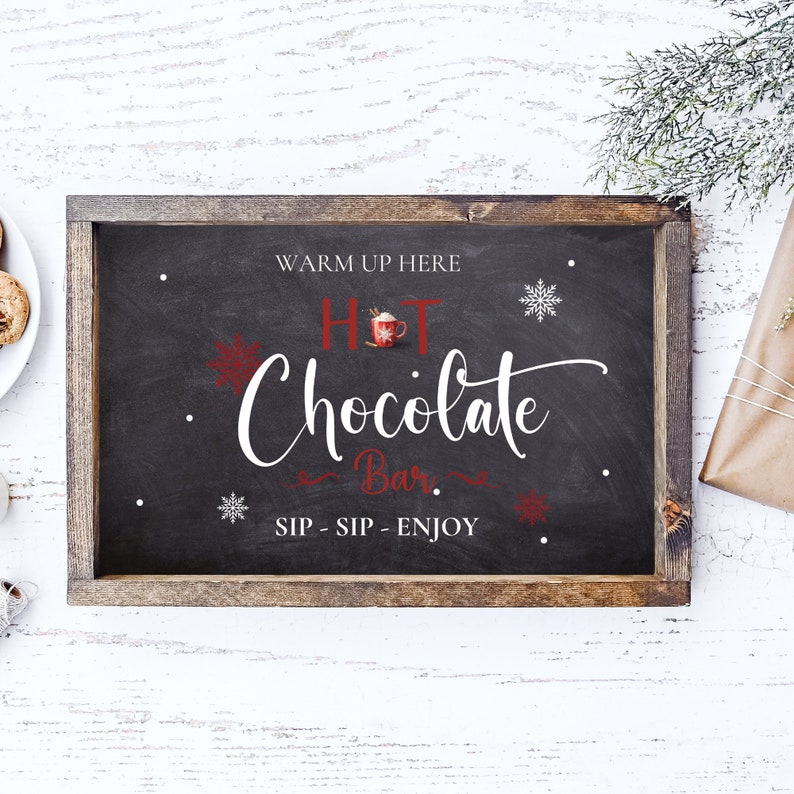 Hot Cocoa Bar Sign Printable Hot Chocolate Bar Sign - Etsy
