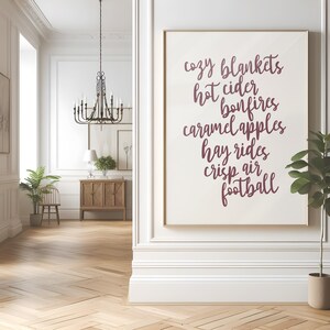 Fall Sayings Print, Printable Wall Art, Fall Typography Print, Fall ...