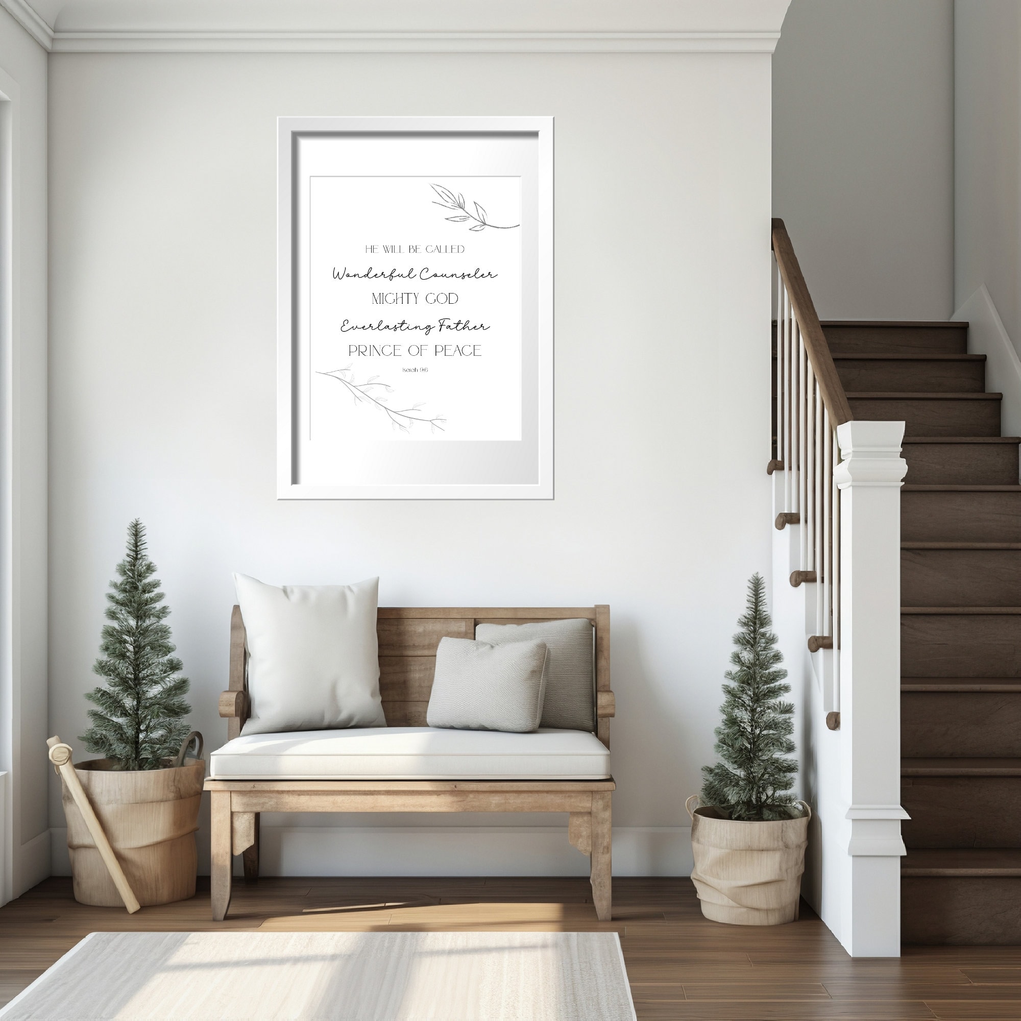 Printable Art With Scripture | Prince of Peace | Isaiah 9:6 Wall Art ...