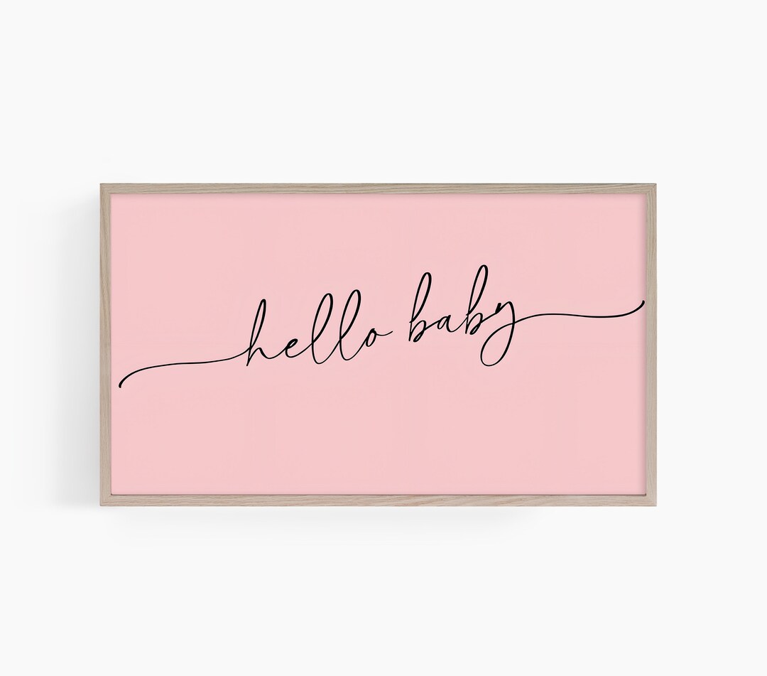 Baby Shower Frame Tv Art, Hello Baby Shower Frame Tv Art, Baby Shower ...