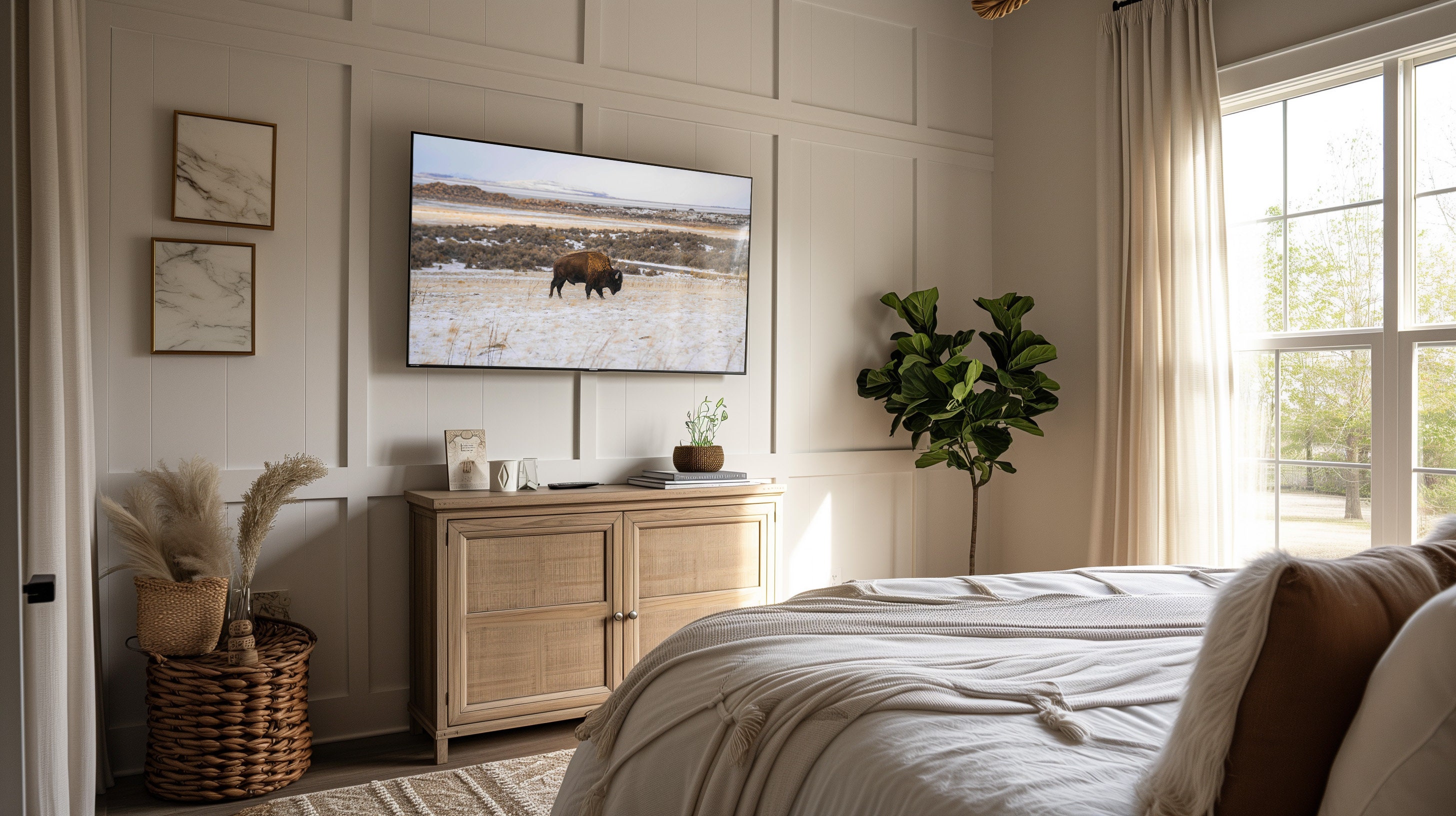 Samsung Frame Tv Art Buffalo, Farmhouse Decor Frame Tv Art, Buffalo ...
