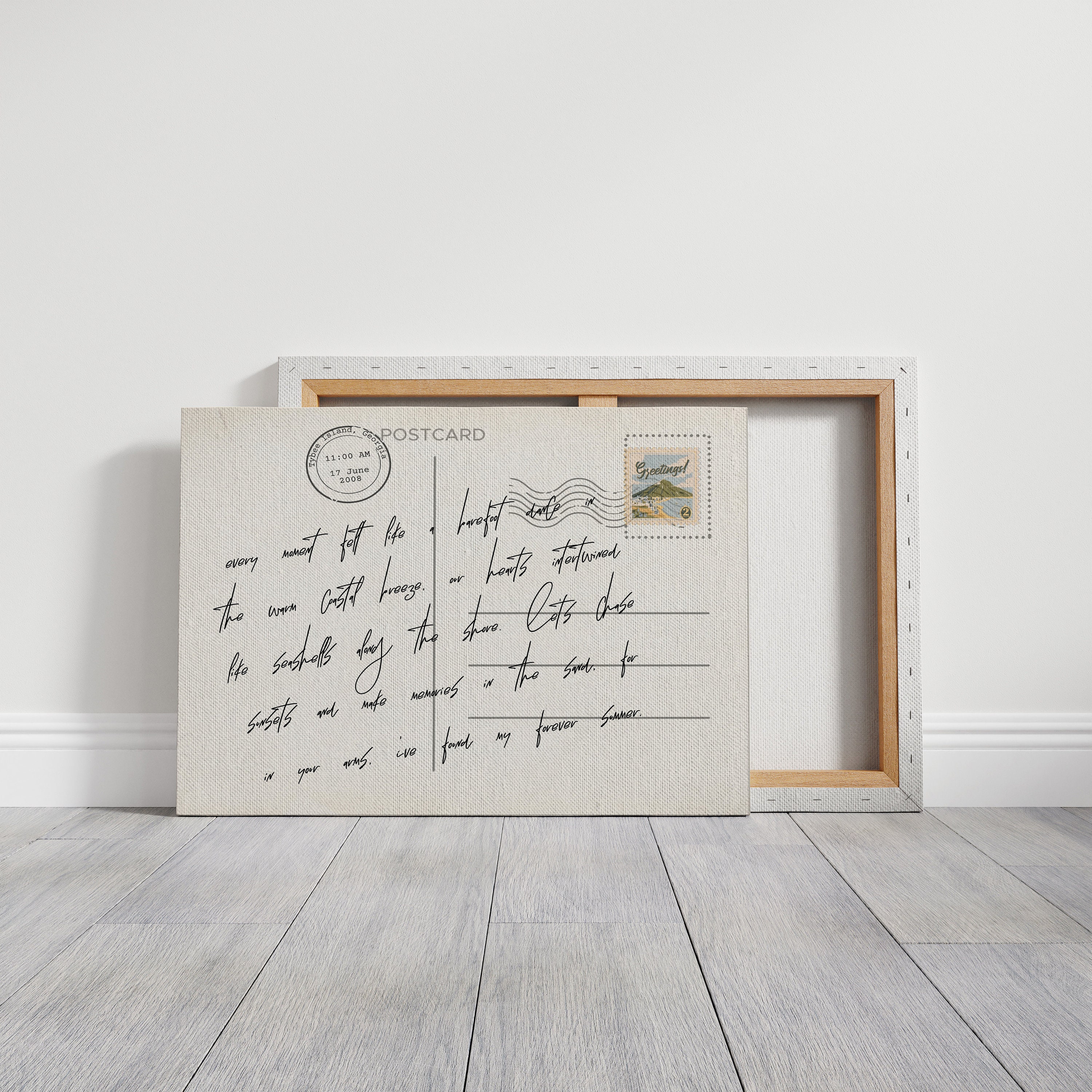 Coastal Love Letter, Coastal Aesthetic Art, Beach Love Letter Post Card ...