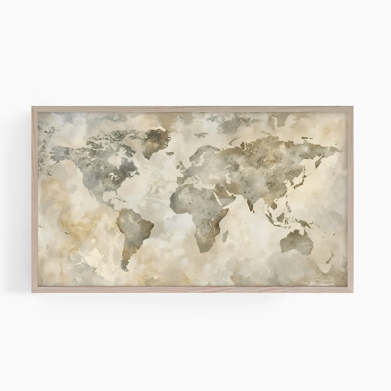 Framed World Map - Etsy