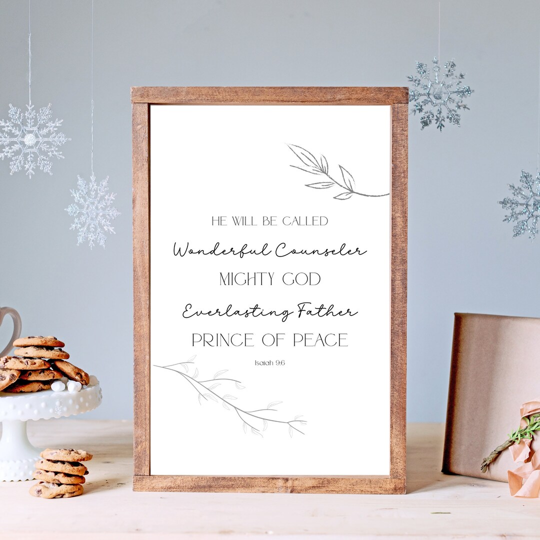 Printable Art With Scripture | Prince of Peace | Isaiah 9:6 Wall Art ...