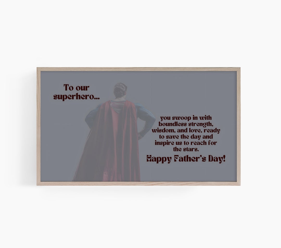 Father's Day Frame Tv Art, We Love Dad Tv Art, Superhero Dad Frame Tv Art, Super Dad Father's ...