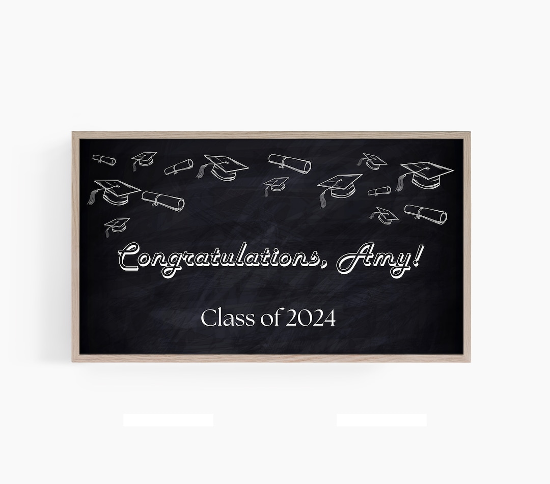 Personalized Graduation Tv Art, Custom Graduation Frame Tv Art, Custom ...