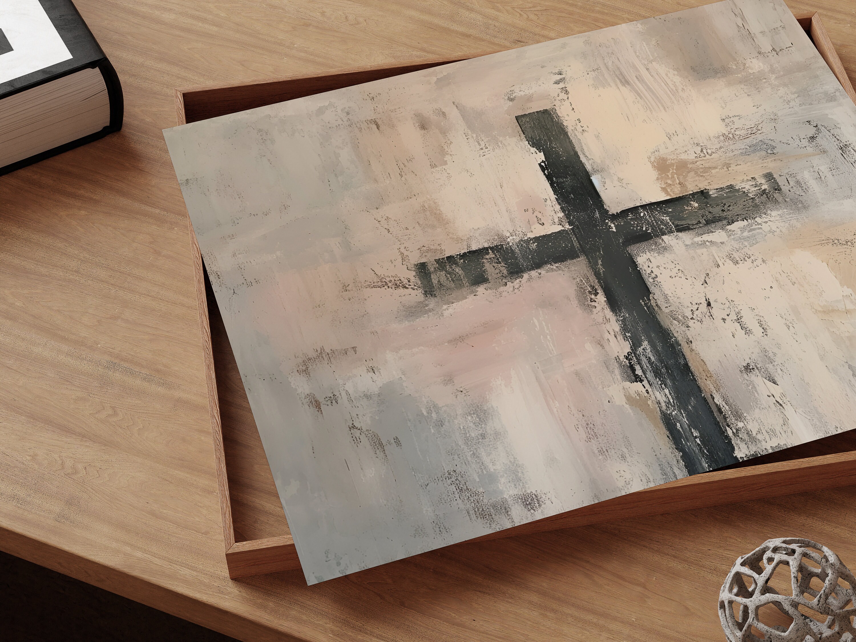 Kreuz Bibel Wandkunst, christliche Wandkunst, Jesus Kunst, christliche Geschenke minimalistische ...