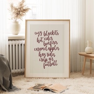 Fall Sayings Print, Printable Wall Art, Fall Typography Print, Fall ...