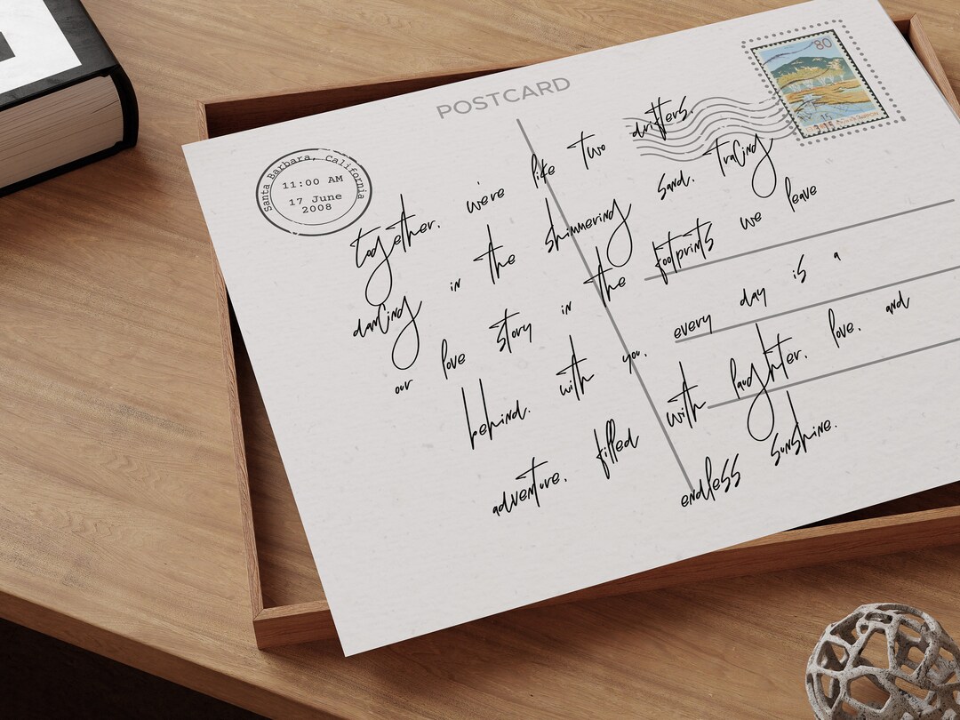 Coastal Love Letter, Coastal Aesthetic Art, Beach Love Letter Post Card ...