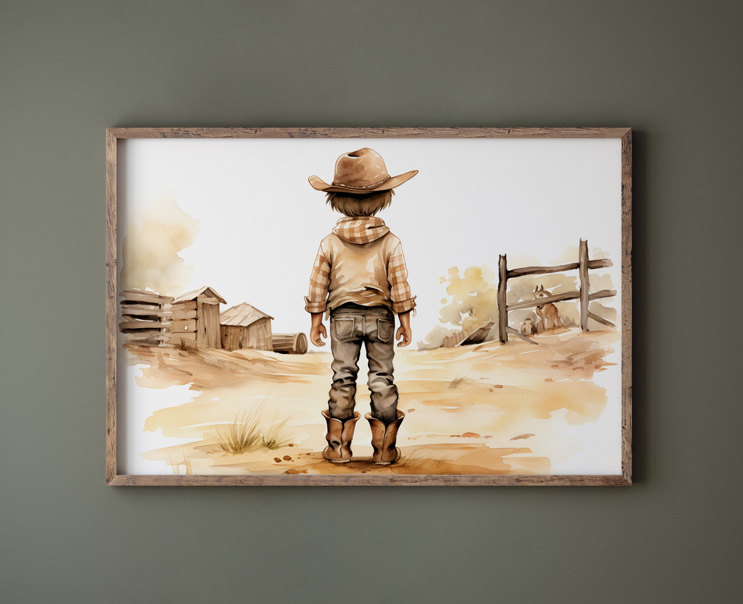 Playroom Cowboy Wall Art,cowboy Nursery Prints, Boys Room Wall Art ...