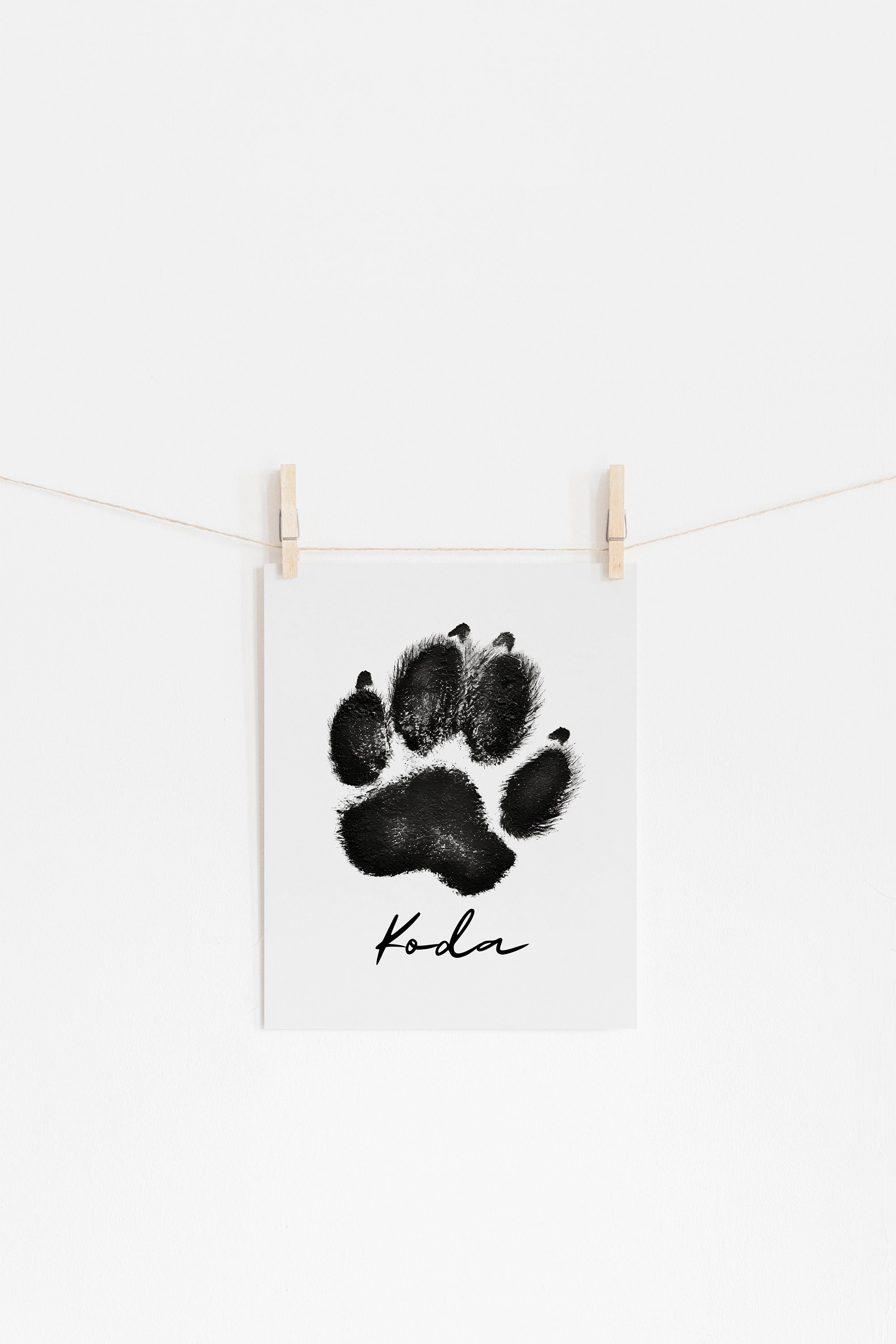 Custom Dog Paw Print, Digital Dog Paw Print, New Puppy Paw Print Gift ...