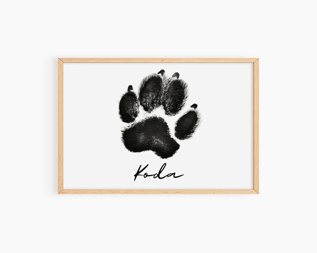 Custom Dog Paw Print, Digital Dog Paw Print, New Puppy Paw Print Gift ...
