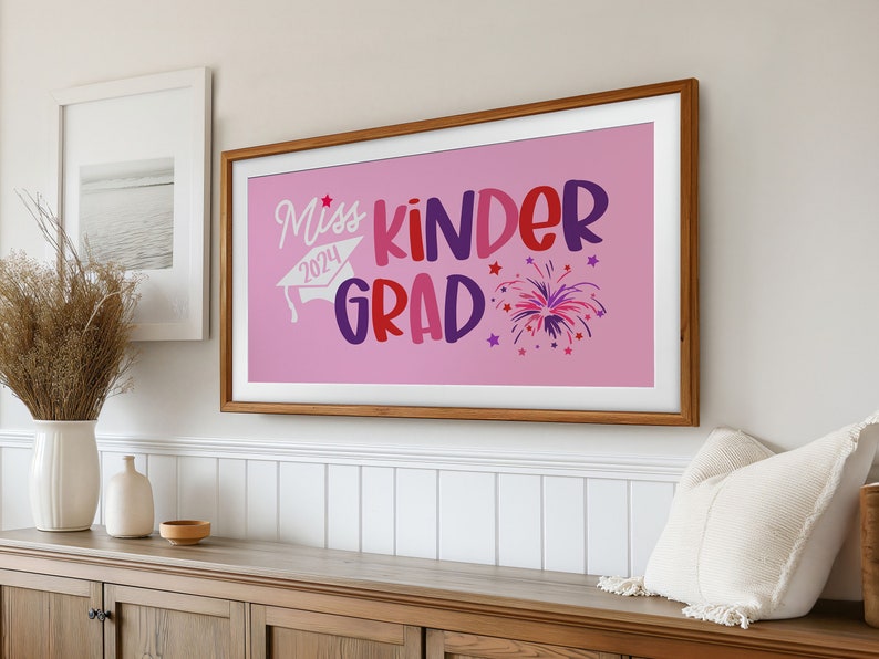 Kindergarten Graduation Frame Tv Art, Kinder Grad Tv Art, 2024 ...