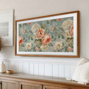 Floral Frame Tv Art, Samsung Frame Tv Art, Floral Pattern Frame Tv ...