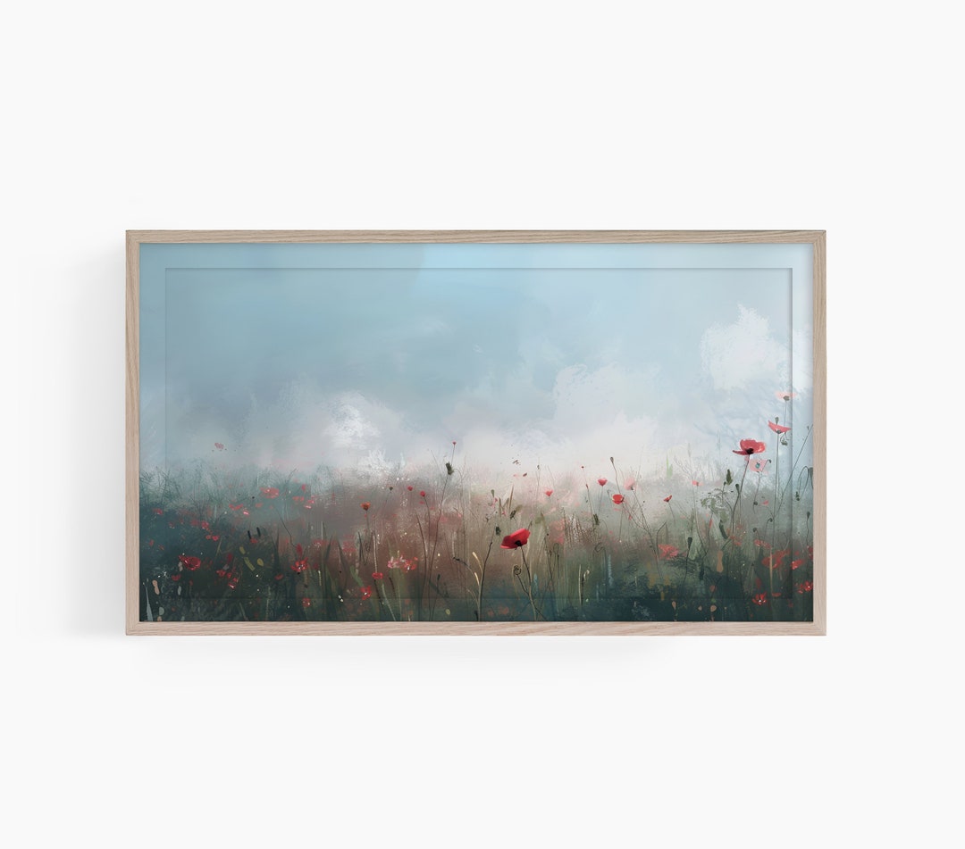 Wildflower Field Frame Tv Art, Samsung Frame TV Art, Country Field ...