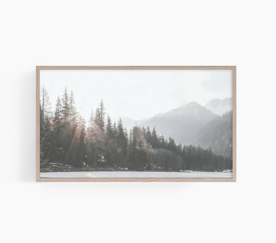 Forest Frame Tv Art, Misty Woods Frame Tv Art Print, Nature Photograph ...