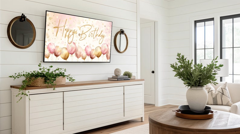 Samsung Frame TV Art Birthday, Frame TV Art Happy Birthday, Samsung Art ...