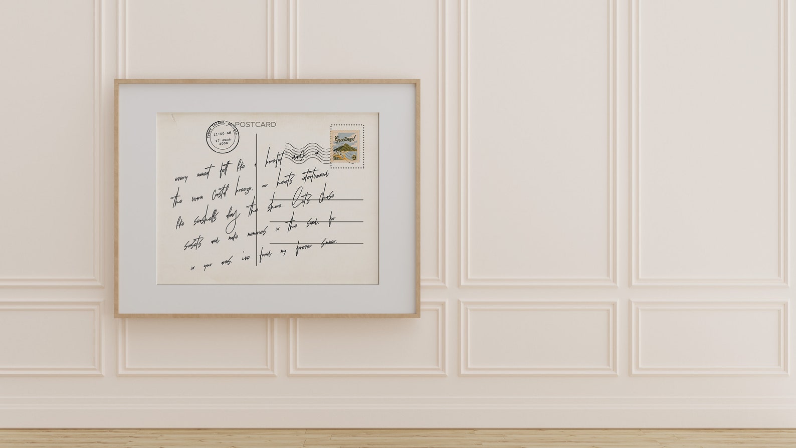 Coastal Love Letter, Coastal Aesthetic Art, Beach Love Letter Post Card ...