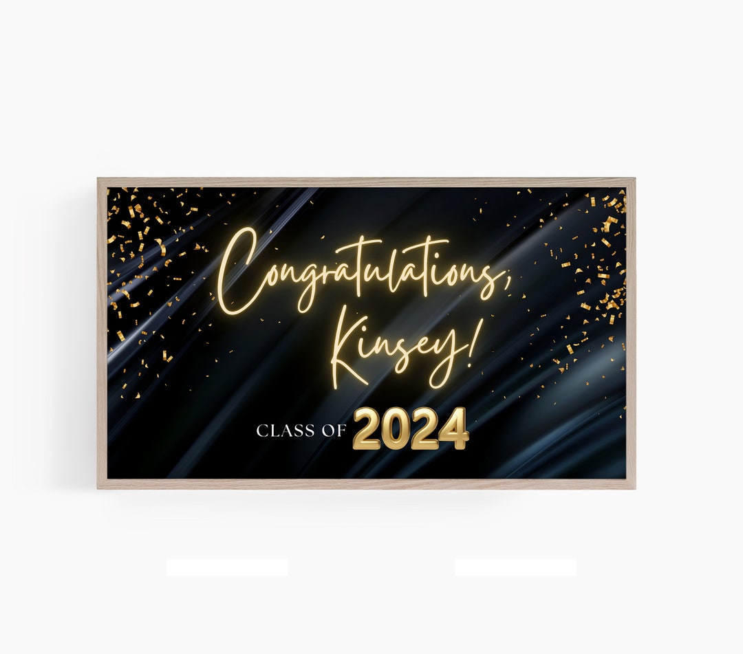 Personalized Frame Tv Art, Custom Graduation Frame Tv Art, Graduation ...