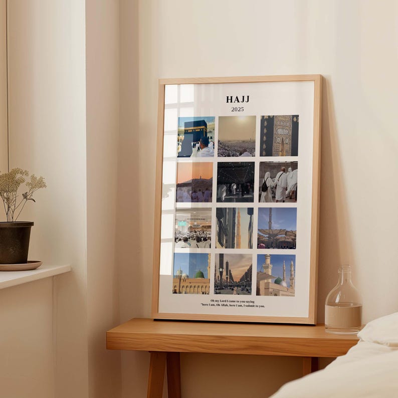 Personalized Hajj Umrah Photo Collage Print: Islamic Pilgrimage Gift ...