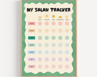 Salah Tracker, Prayer Tracker, Kids Salah Chart, Islamic Nursery ...