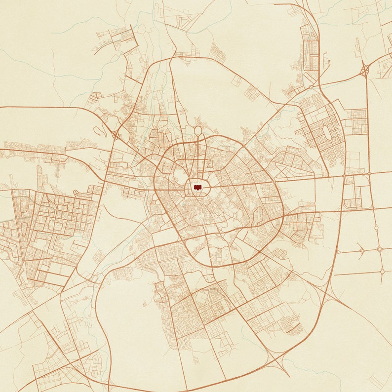 Islamic Printable, MEDINA MAP, Muslim Wall Art, Umrah Mubarak Gift ...