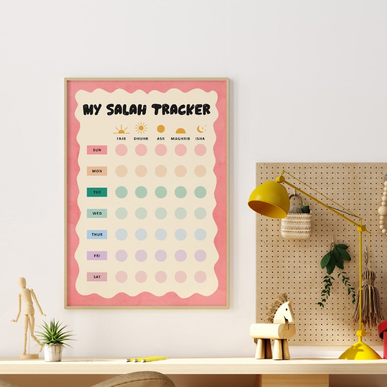 Salah Tracker, Prayer Tracker, Kids Salah Chart, Islamic Nursery ...