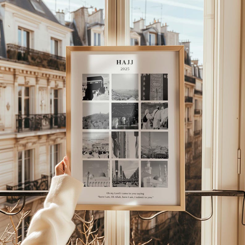 Personalized Hajj Umrah Photo Collage Print: Islamic Pilgrimage Gift ...