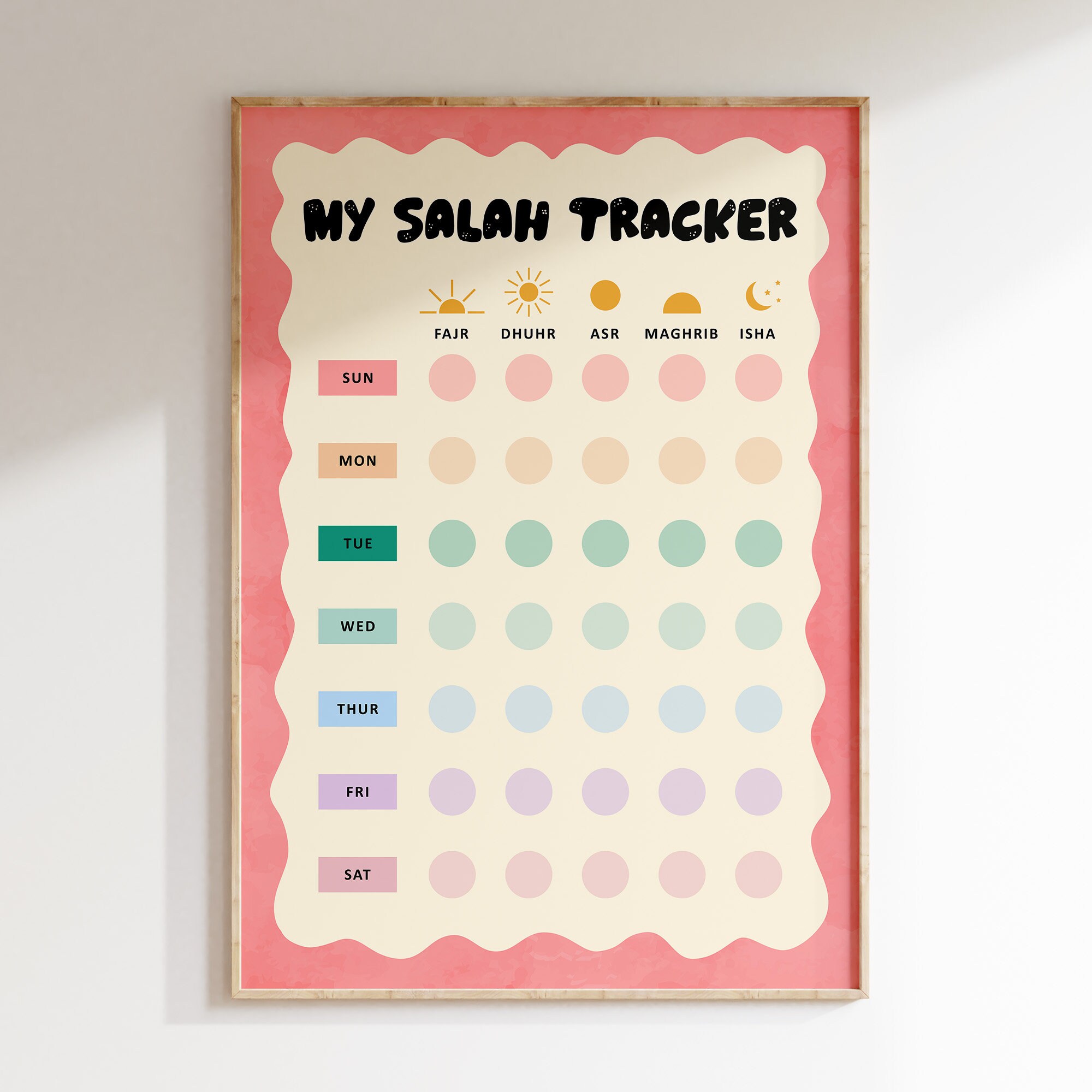 Salah Tracker, Prayer Tracker, Kids Salah Chart, Islamic Nursery ...