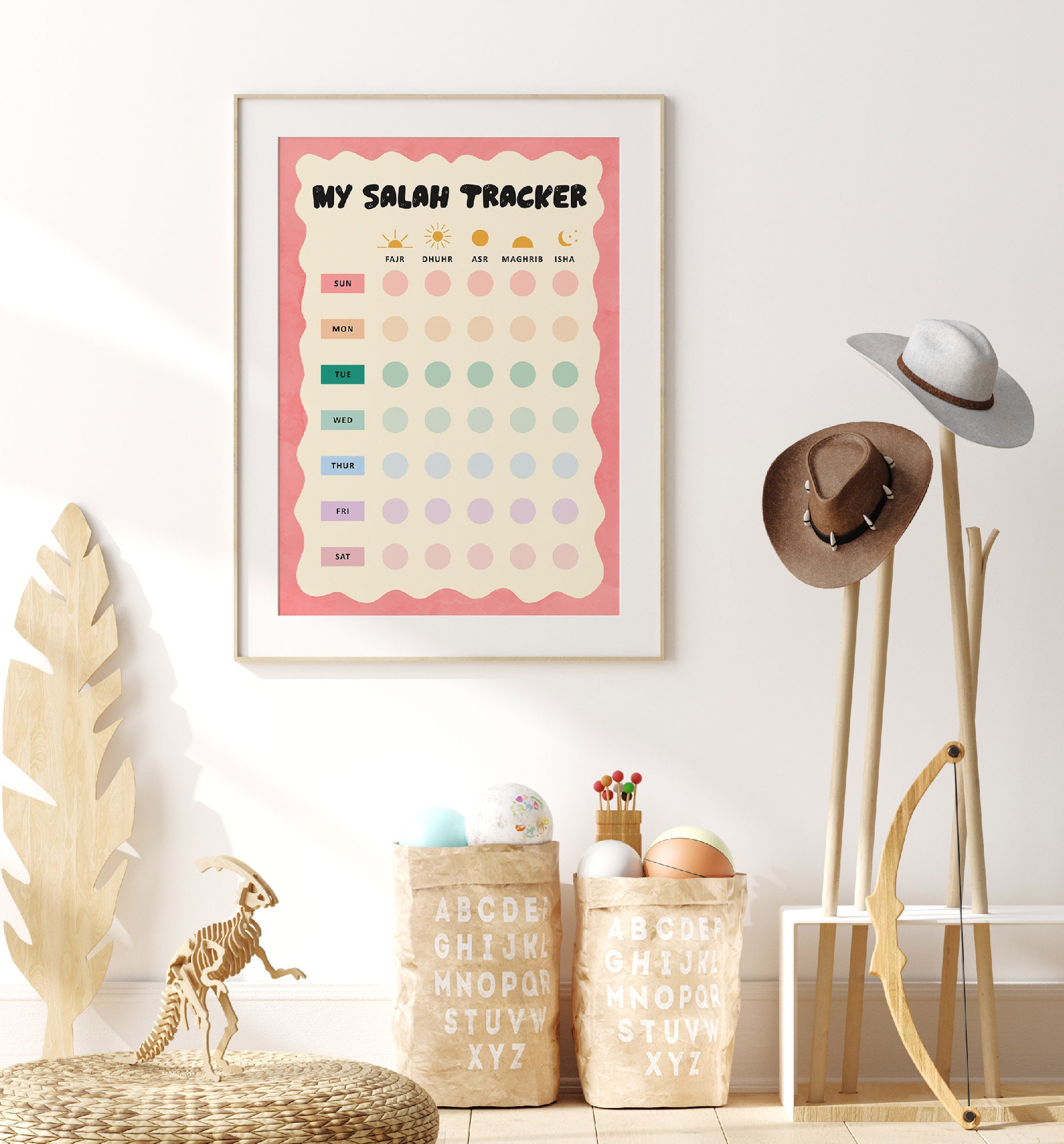 Salah Tracker, Prayer Tracker, Kids Salah Chart, Islamic Nursery ...