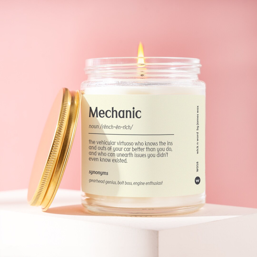Mechanic Gift Mechanic Definition Candle Gift for Mechanic Best ...