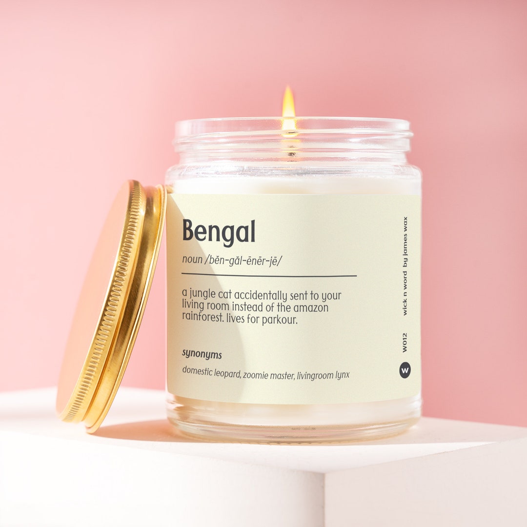 Bengal Gift Bengal Definition Candle Gift for Bengal Cat Owners Bengal ...