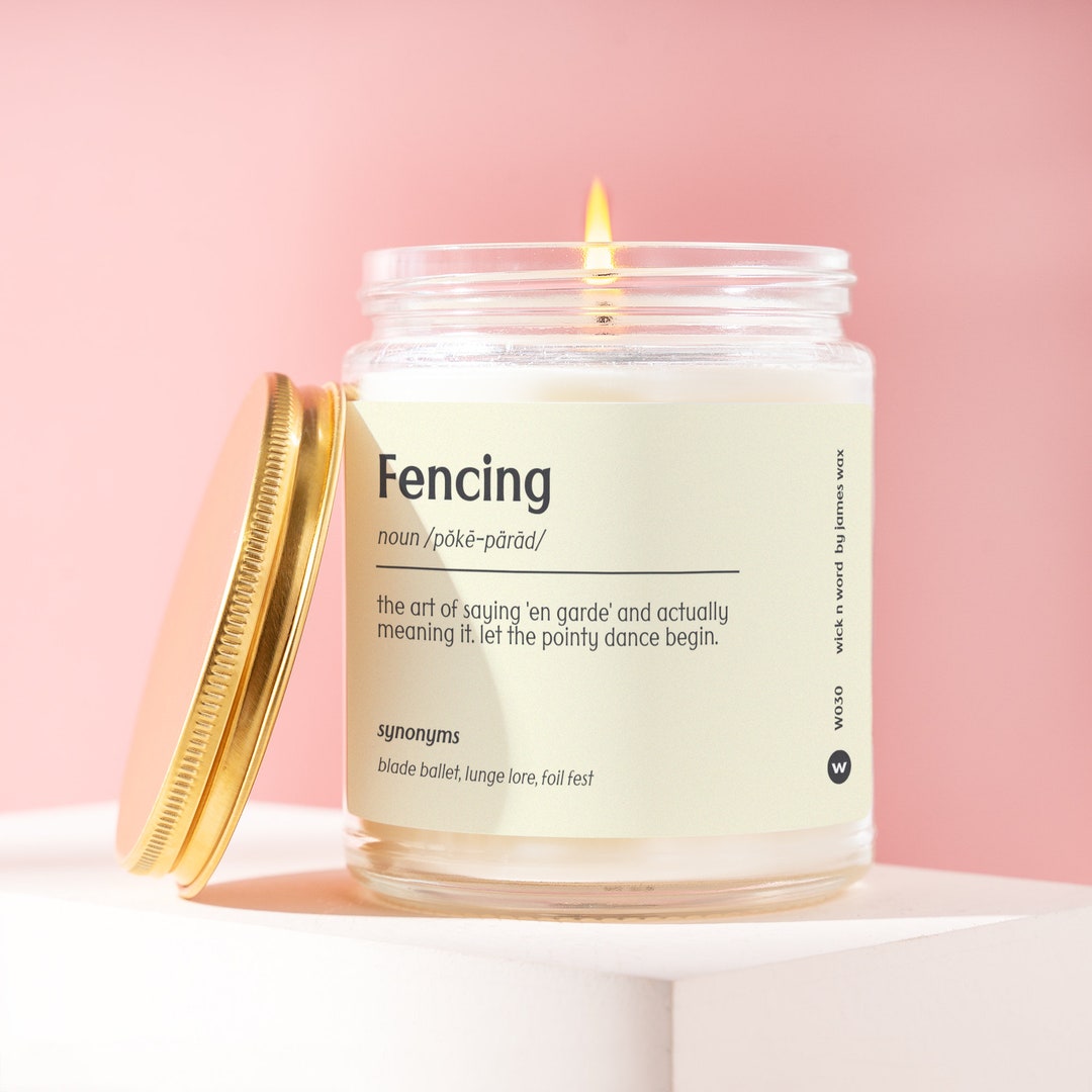 Fencing Gift Fencing Definition Candle Gift for Fencing Lover Best ...